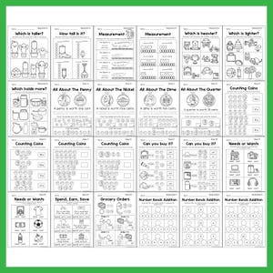 First Grade Worksheets - Math - Printable - Homeschool - Teacher ...