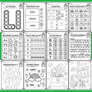 Preschool Pack - Printable - March - Math - Letters - Instant Download ...