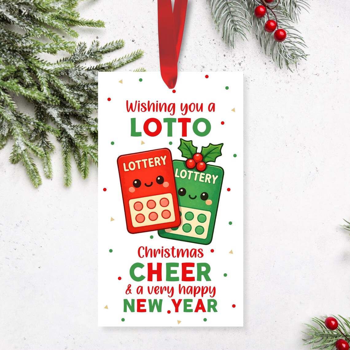 Christmas Lotto Tags - Christmas Gift Tags - Printable - Lottery Favor ...