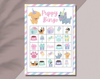 Puppy / Dog Bingo Printable 17 Boards Perfect for a Birthday Party ...