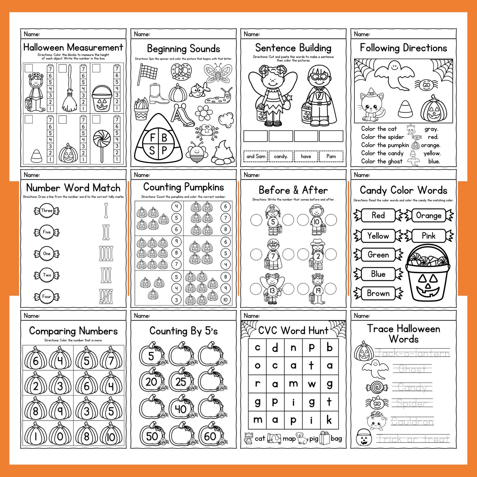 Kindergarten Worksheets - Printable - Homeschool - Teacher Resources ...