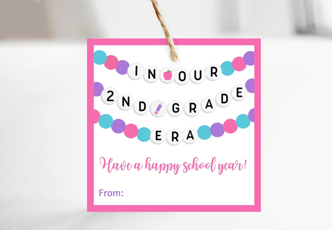 Second Grade Era Tag Printable Back to School Instant Download Favor ...