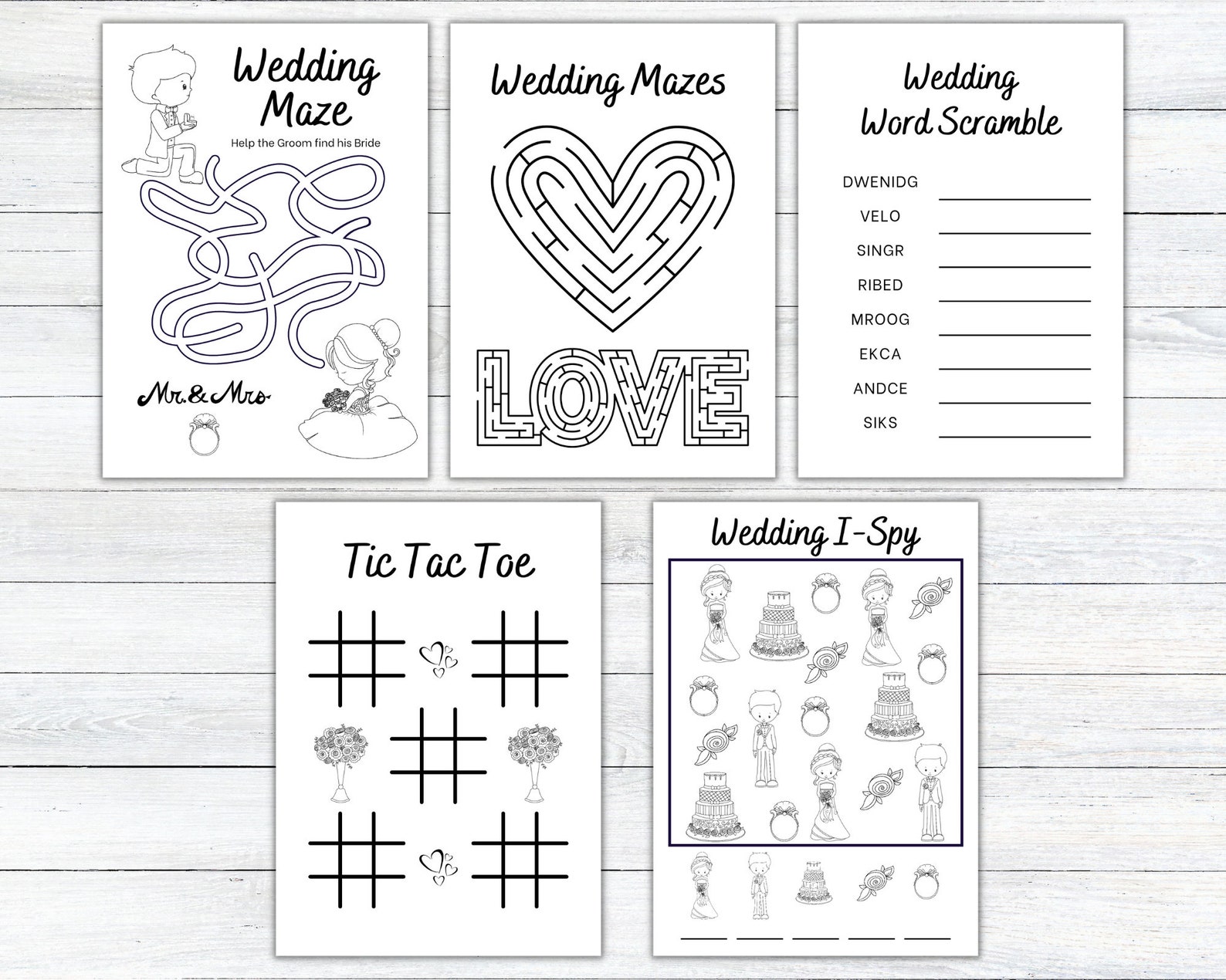 Wedding Activity Printable Instant Download Kids Wedding - Etsy