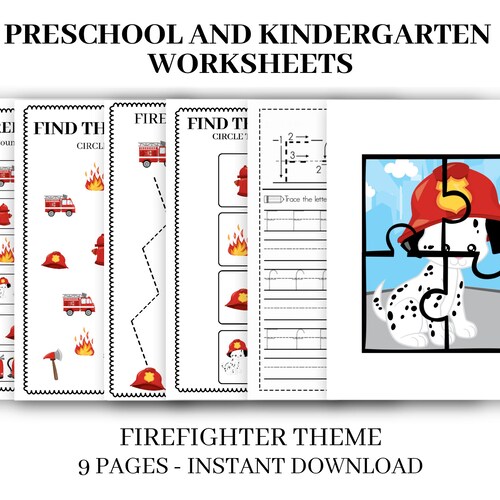 Printable Worksheets Kindergarten Preschool Activities - Etsy