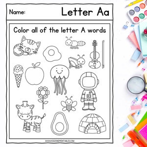 Worksheets - Printable - Alphabet - Instant Download - Letter Sounds ...