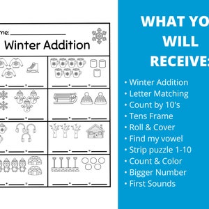 Printable Worksheets - Instant Download - Prek - Kindergarten - First ...