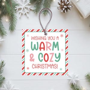 Warm and Cozy Gift Tags - Printable - Sock Gift Tag - Coworker ...