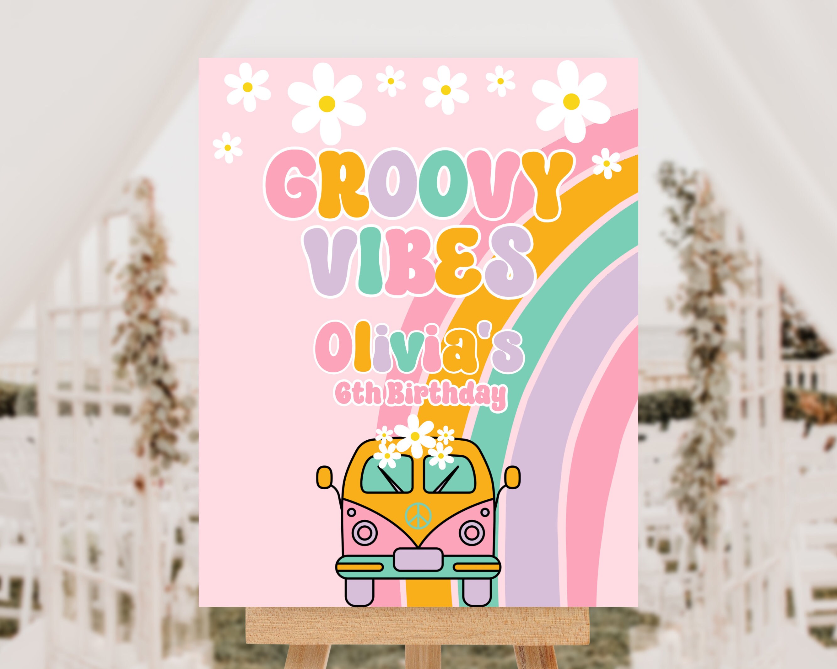 Groovy Birthday Decorations - Bundle - Editable - Printable - Chip Bag ...