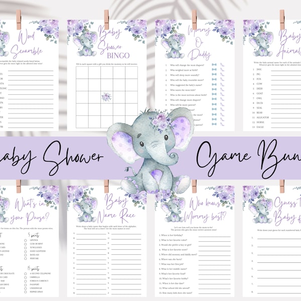 Purple Elephant Baby - Etsy