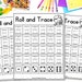 Roll and Trace Worksheet Alphabet Printable Dice Game Kindergarten Prek ...