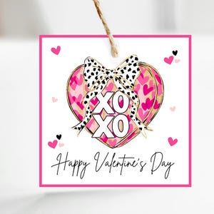 Valentine's Day Gift Tags - Printable - Bow Valentines - Instant ...