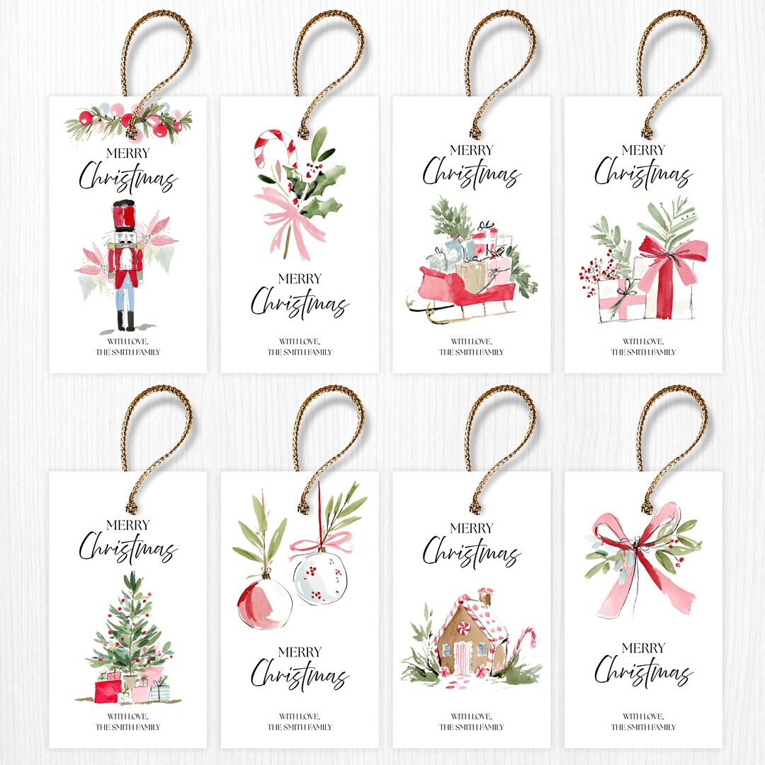 Editable Christmas Gift Tags – Printable Canva Template (digital ...