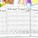 Roll and Trace Worksheet Alphabet Printable Dice Game Kindergarten Prek ...