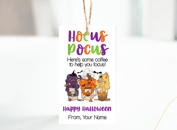 Hocus Pocus Tag Editable Printable Digital Download - Etsy Israel