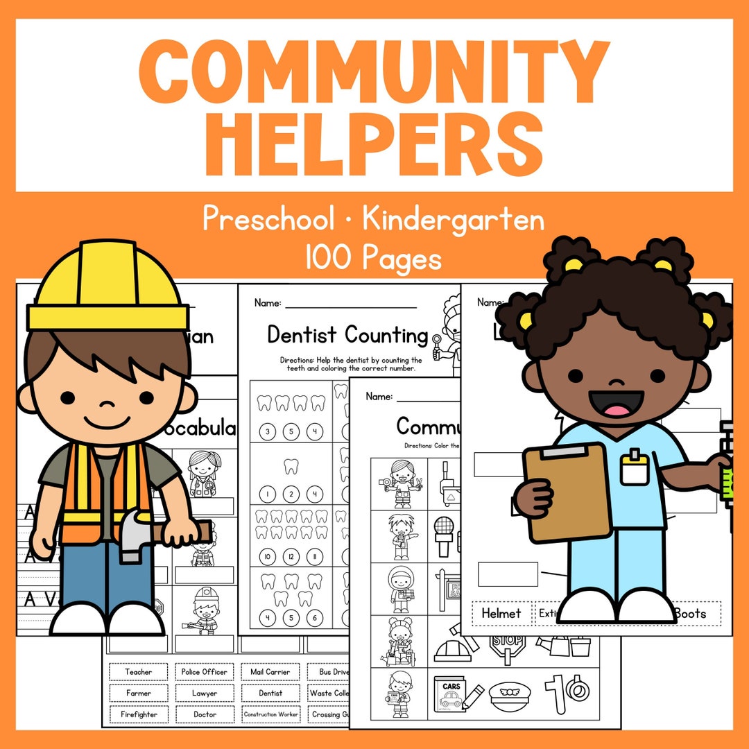 Community Helpers - Worksheets - Printable - Activities - Homeschool ...
