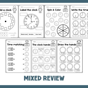Telling Time - Worksheets - Printable - Homeschool - Teacher Resources ...