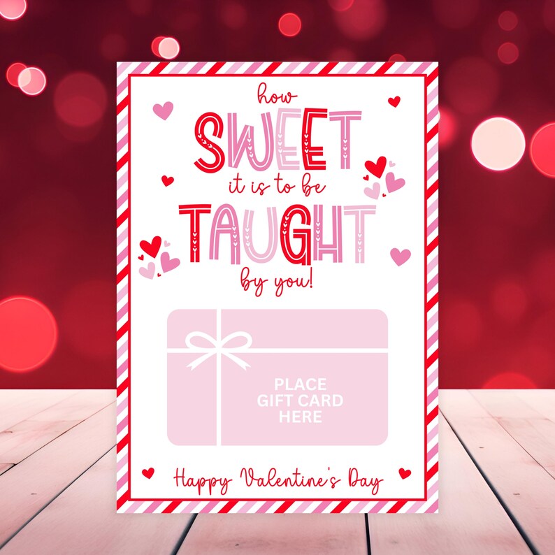 Valentine Gift Card Holder - Printable - Teacher Gift Idea - Instant ...