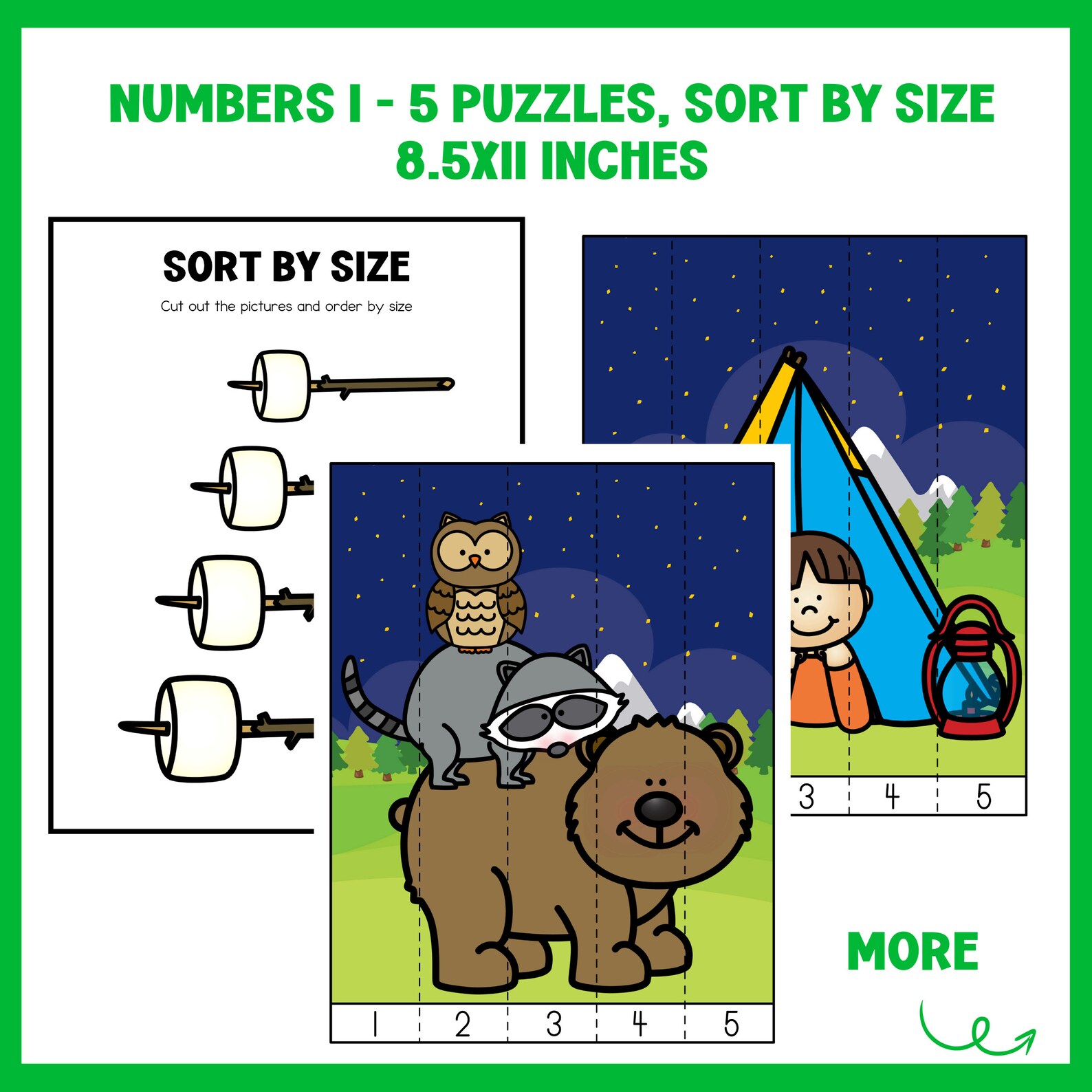 Printable Activities - Camping - Letters - Counting - Numbers - Shapes ...