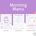 Elementary Morning Menu - Printable - Homeschool - First Grade - Second ...