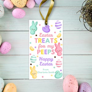 Cute Easter Gift Tag - Editable - Printable - Easter Treat Tags ...