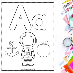 Coloring Pages - Printable - Alphabet - Worksheets - Kindergarten ...