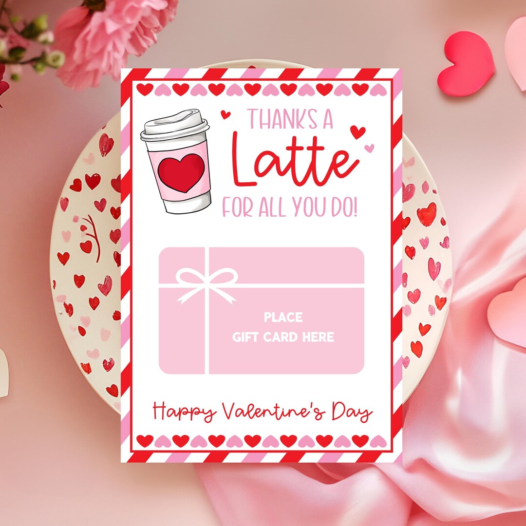 Valentine Gift Card Holder Printable Teacher Gift Card Staff ...