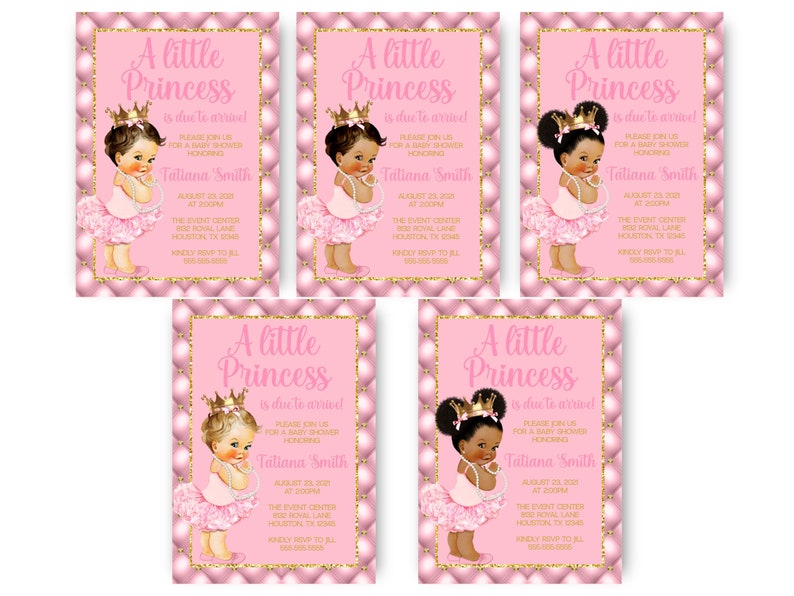 Editable Invitation - Baby Shower - Princess - Printable - Invitation ...