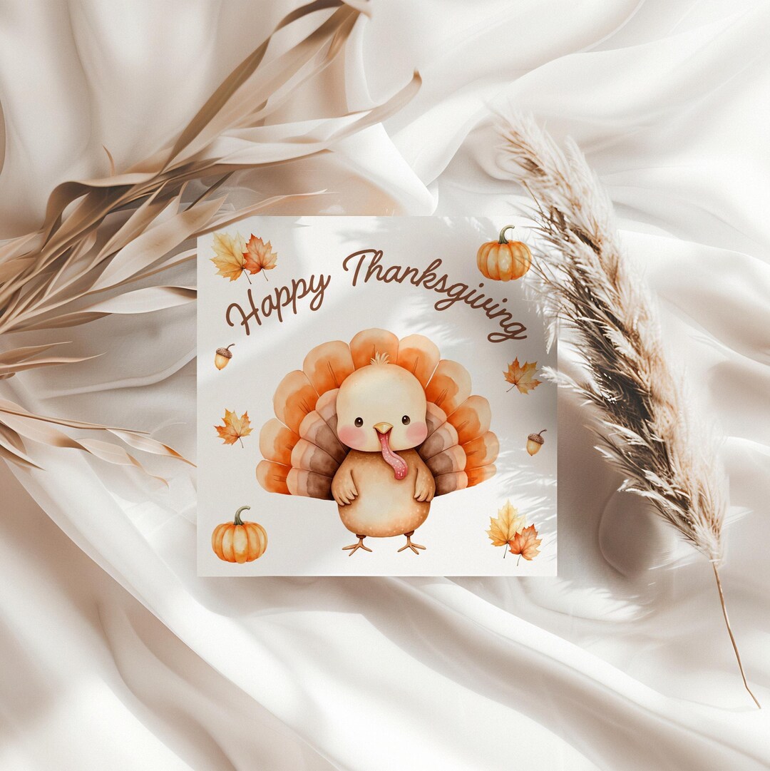 Thanksgiving Gift Tag - Printable - Cute Tag - Kids Favor Tags ...