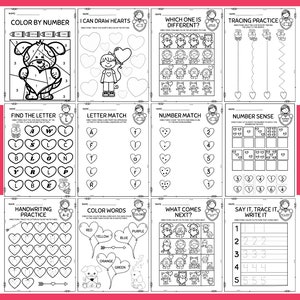 Preschool Pack - Printable - February - Math - Letters - Instant ...