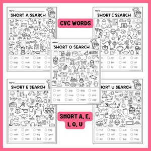 Phonics Worksheets - Printable - Ispy - Search - Cvc - Diagraphs ...