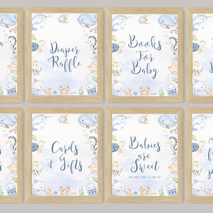 Under the Sea Signs Editable Printable Baby Shower Sign Bundle Digital ...