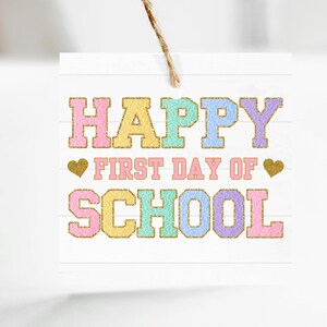 Printable School Tag - First Day - Students - Instant Download - Meet ...