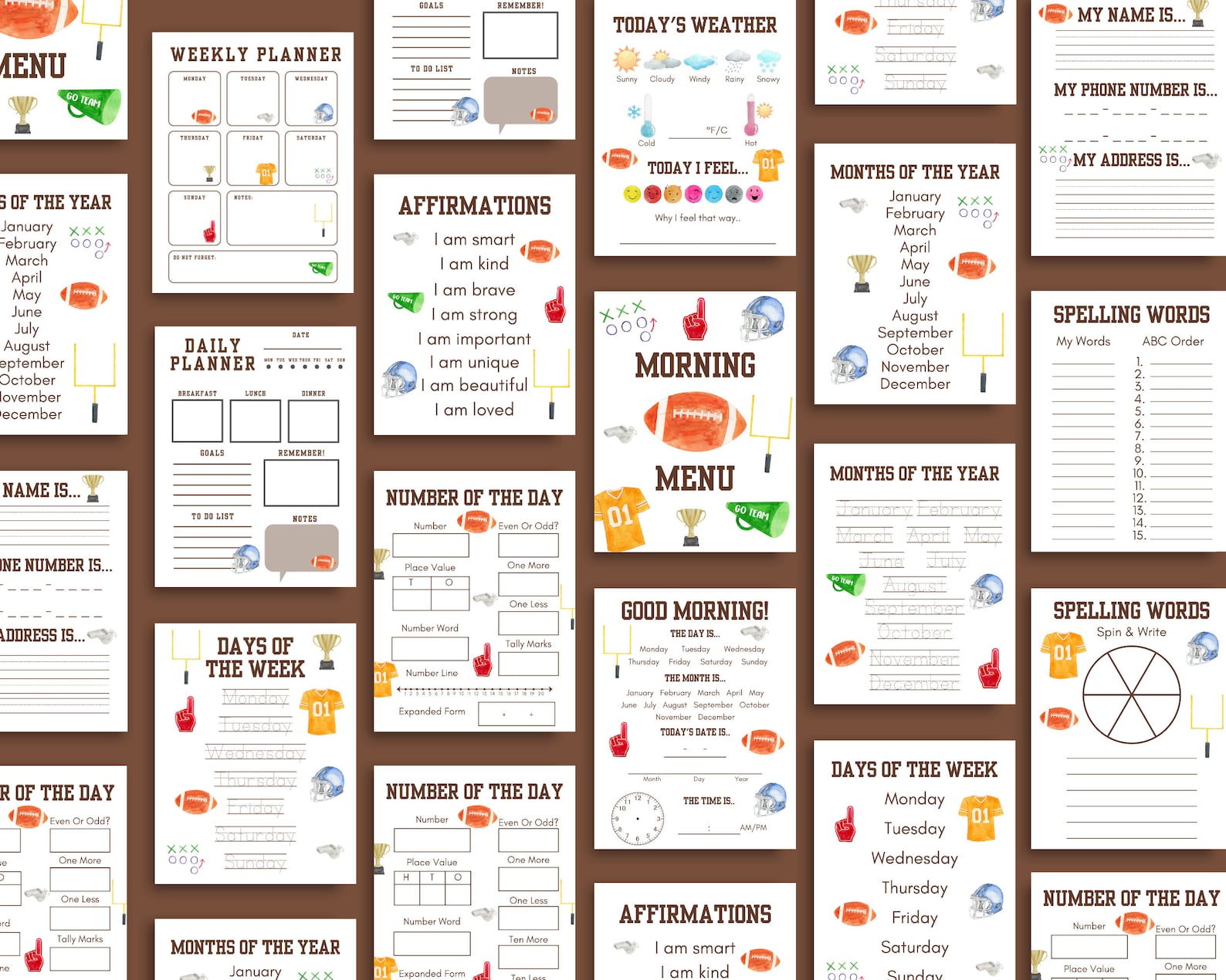 Elementary Morning Menu - Printable - Homeschool - First Grade - Second ...