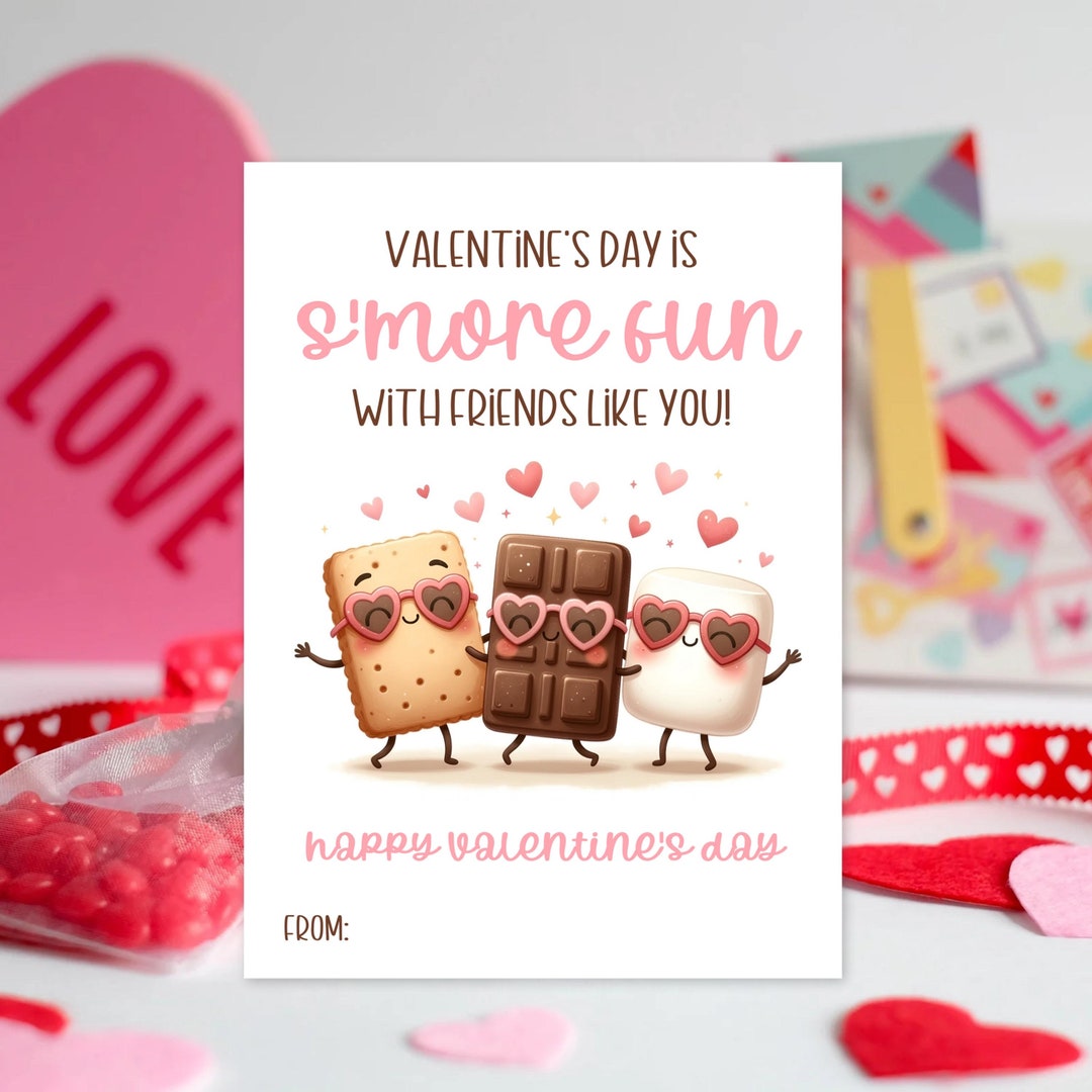 S'more Valentine Cards - Printable - Class Valentines - School ...