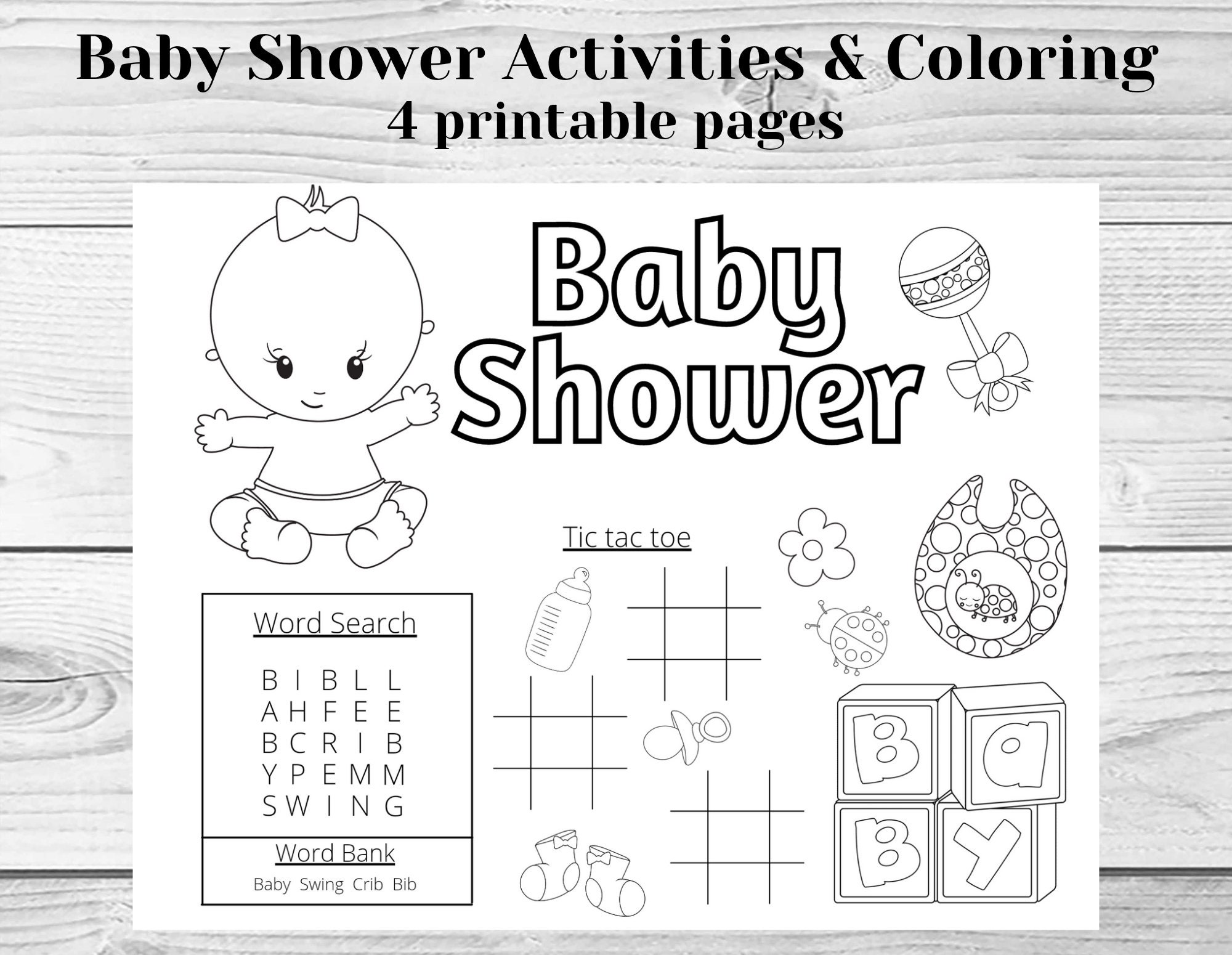 Shower Coloring Page