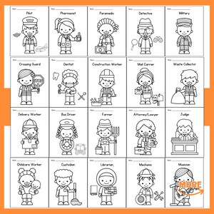 Community Helpers - Worksheets - Printable - Activities - Homeschool ...