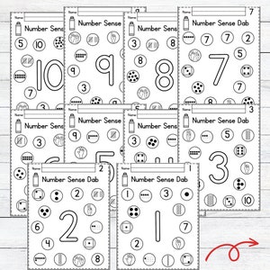 Number Worksheets - Printable - Kindergarten - Numbers to 10 - Math ...