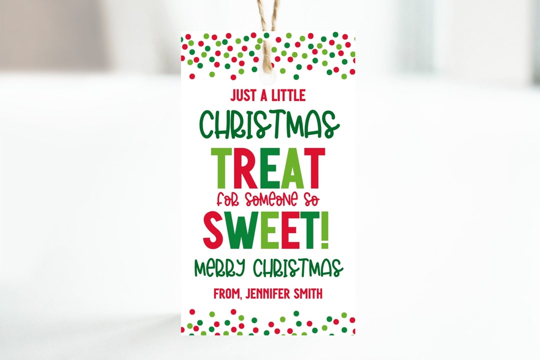 Christmas Treat Tag - Editable - Printable - Digital Download - Gift ...