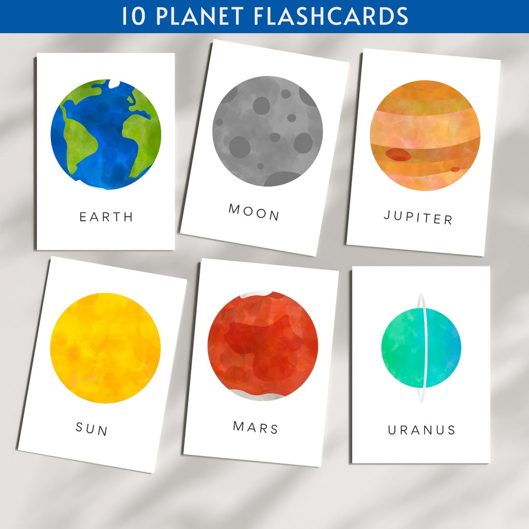 Planet Flash Cards Printable Instant Download Learning Homeschool ...