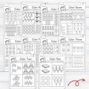 Number Worksheets - Printable - Kindergarten - Numbers to 10 - Math ...