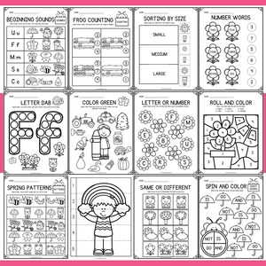 Spring Themed - Worksheets - Preschool - Prek - Bundle - Printable ...