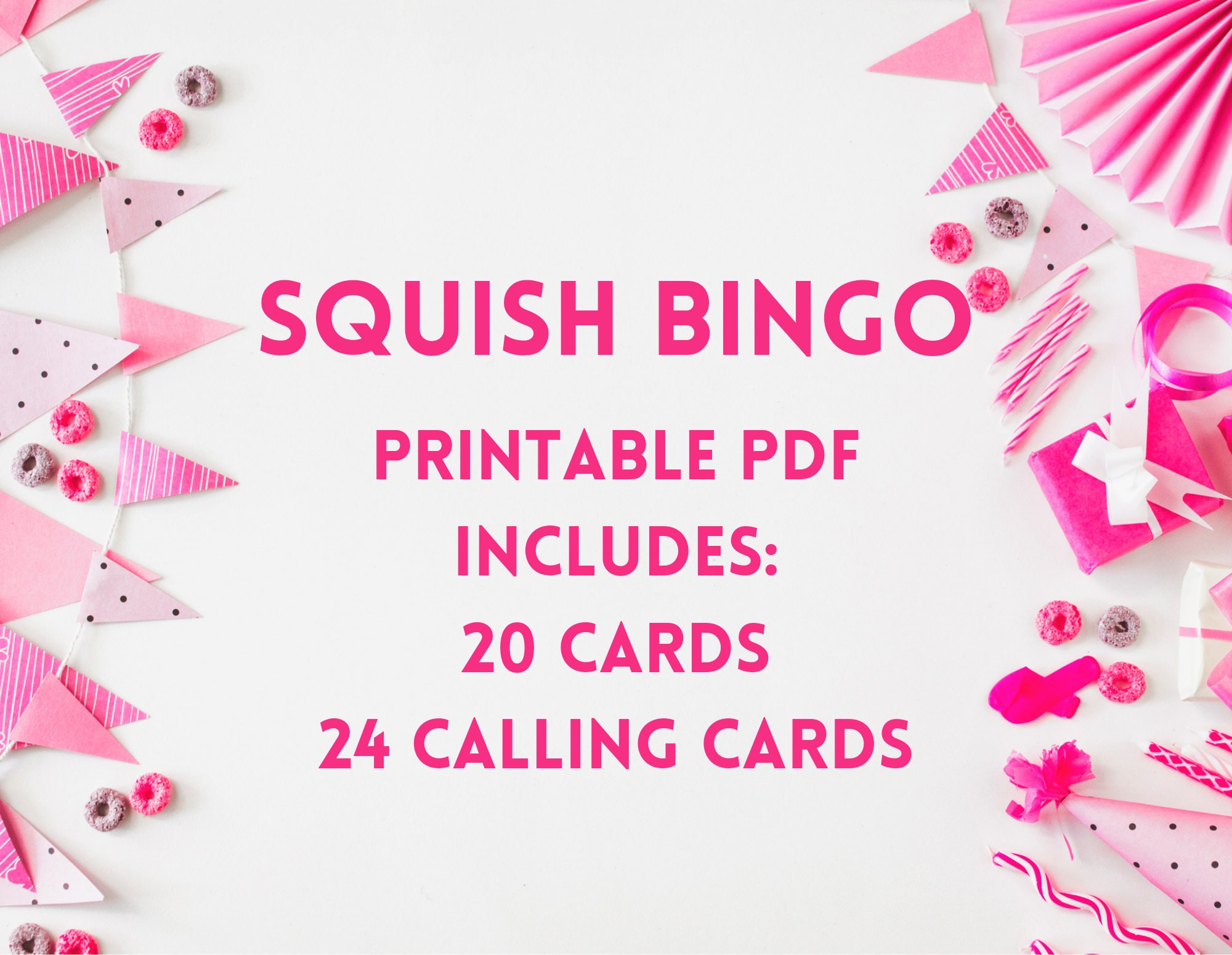Kids Bingo Printable Instant Download Squish Bingo - Etsy UK