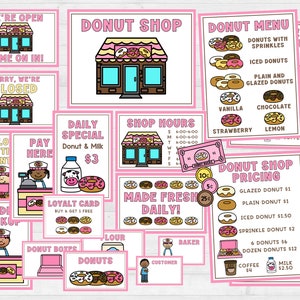 Dramatic Play - Printables - Donut Shop - Pretend Play - Instant ...