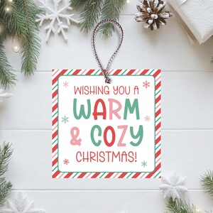 Warm and Cozy Gift Tags - Printable - Sock Gift Tag - Coworker ...