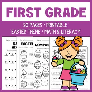 Easter Printables - First Grade - Math - Literacy - Instant Download ...