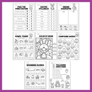 Easter Printables - First Grade - Math - Literacy - Instant Download ...