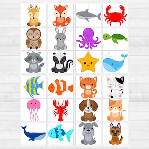 Animal Matching - Puzzles - Printable - Homeschool - Teacher Resources ...