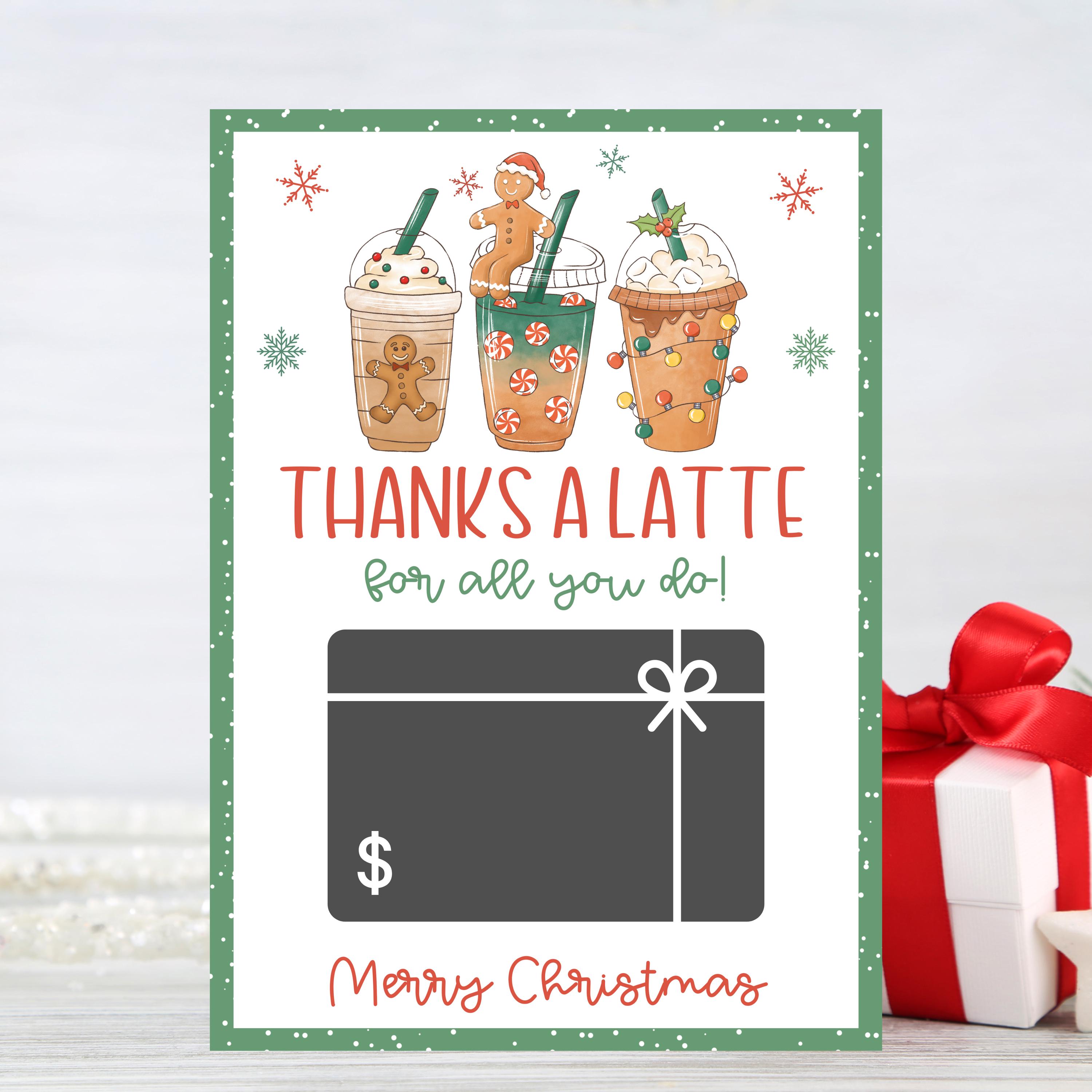 Christmas Gift Card Holder - Printable - Teacher Gift Card - Staff ...