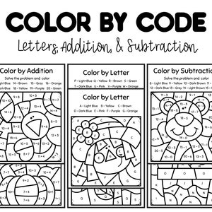 Color by Code Printable Fall Theme Instant Download - Etsy