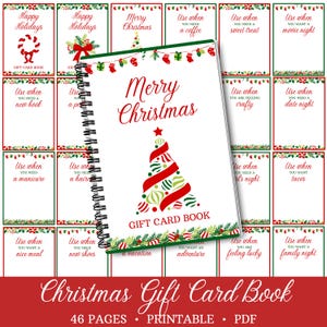 Christmas Gift Card Book - Printable- Gift Card Holder - Instant ...